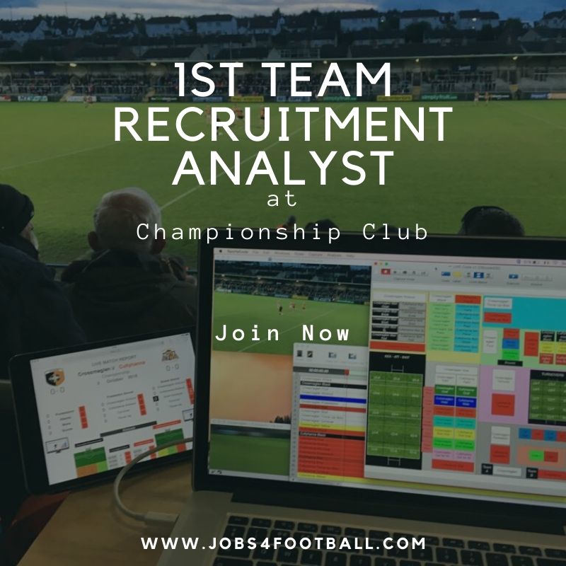 1st Team Recruitment Analyst at Championship Club - jobs4football